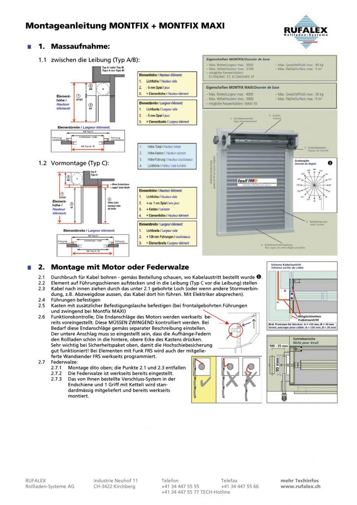 MONTFIX (-2008) - RUFALEX Rollladen-Systeme AG