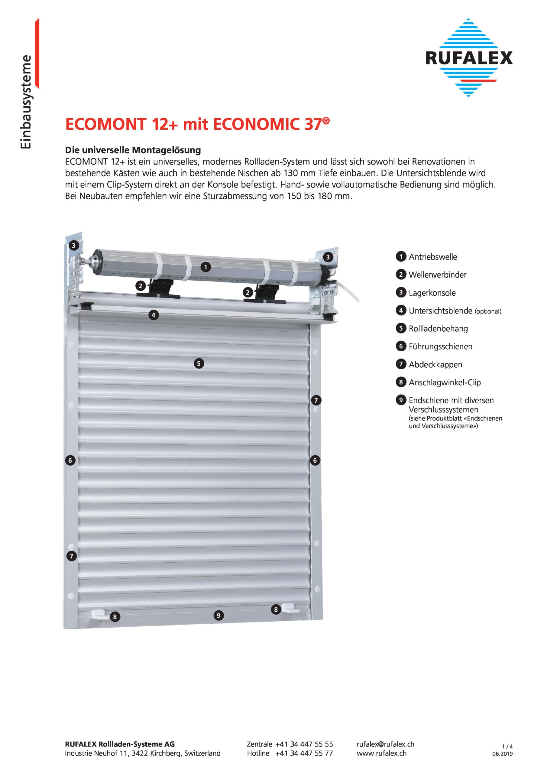 ECOMONT 12+ ECONOMIC 37 - RUFALEX Rollladen-Systeme AG