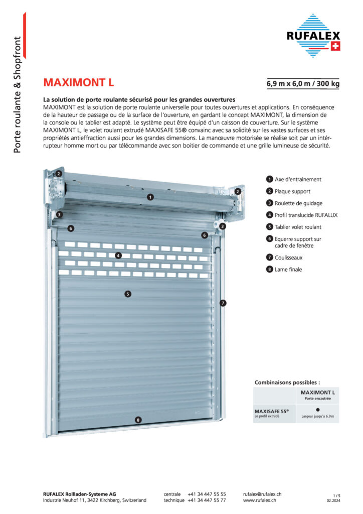 MAXIMONT L - RUFALEX Rollladen-Systeme AG